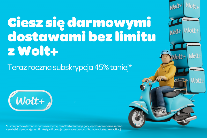 Wolt wprowadza limitowaną promocję na subskrypcję rocznego planu Wolt+ ...